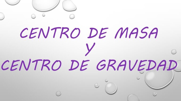 Diferencia entre Centro de Masa y Centro de Gravedad: Todo lo que debes ...
